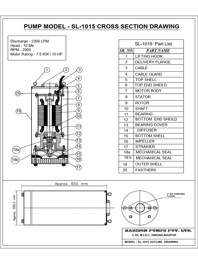 SL-1015 Cross Section Drawing | PDF