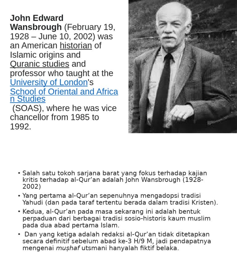 John Wansbrough (1928-2002) 1 | PDF