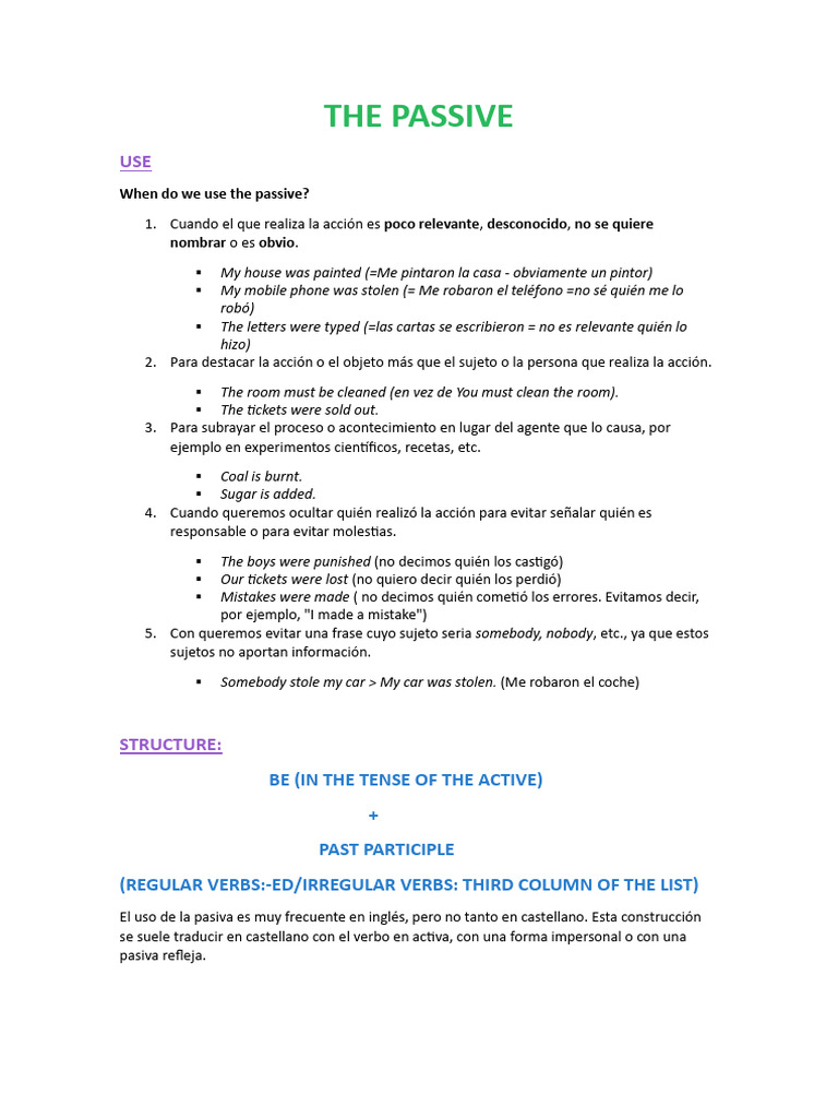 The Passive Theory | PDF | Verbo | Objeto (gramática)