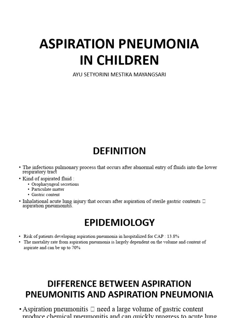 Aspiration Pneumonia 2 | PDF | Pneumonia | Respiratory System