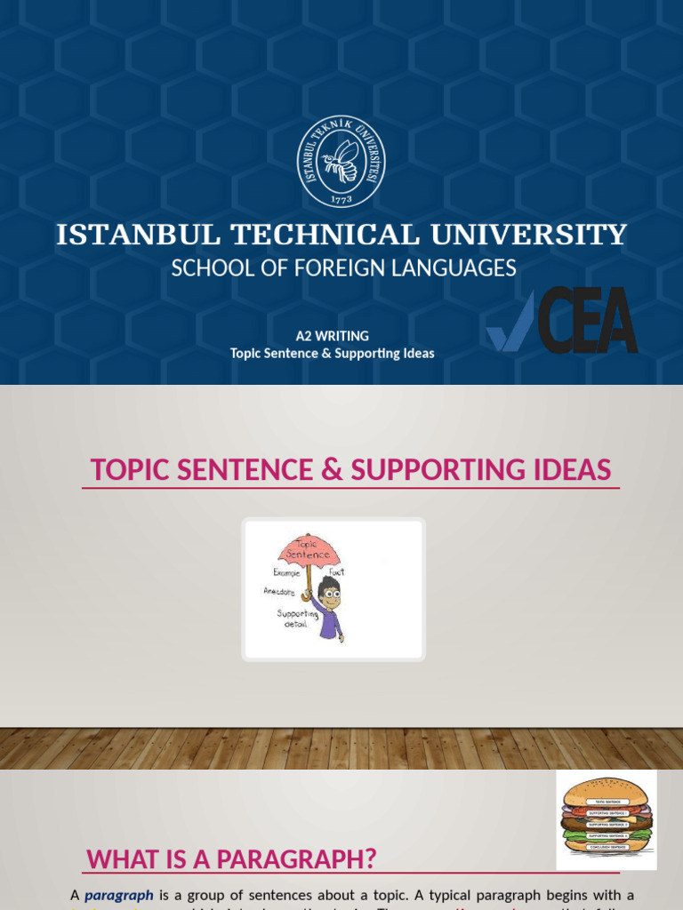 Topic Sentence & Supporting Ideas | PDF