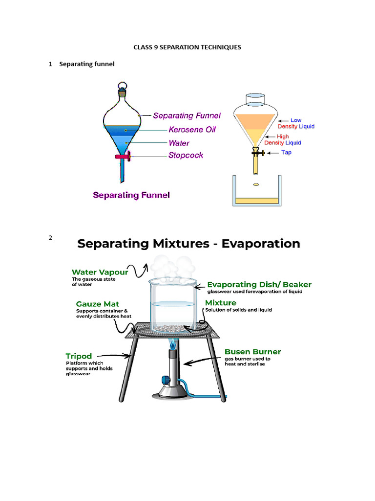 CLASS_9_SEPARATION_TECHNIQUES | PDF