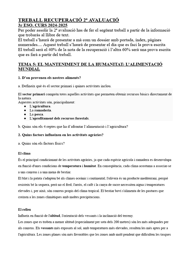 Treball Recuperació 2ª Avaluació | PDF