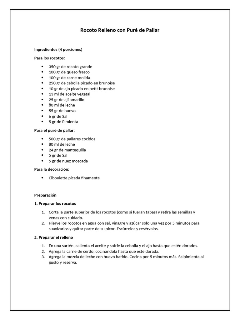 Rocoto Relleno | PDF