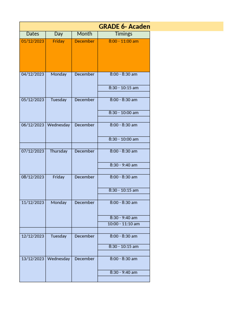 Grade6-Syllabus and Timetable | PDF | Solar System | Map