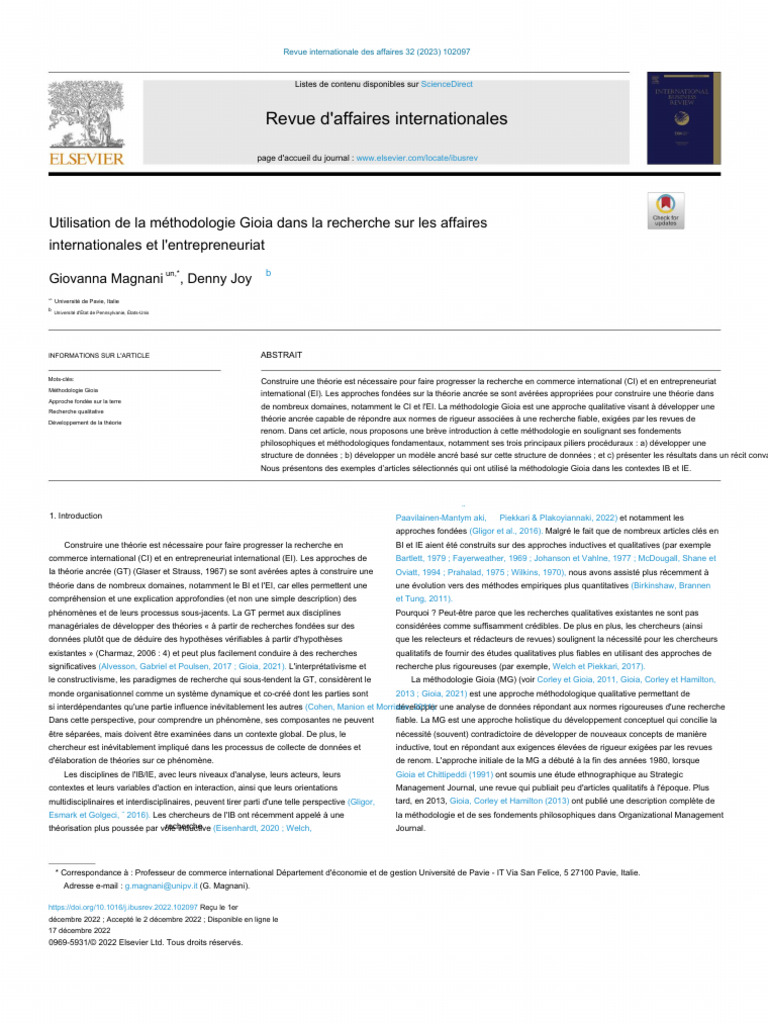 Gioia Methodology (1) | PDF | Cognition | Épistémologie