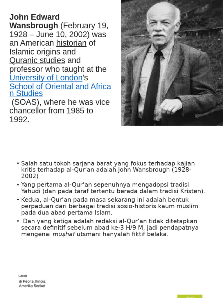 John Wansbrough (1928-2002) 7 | PDF