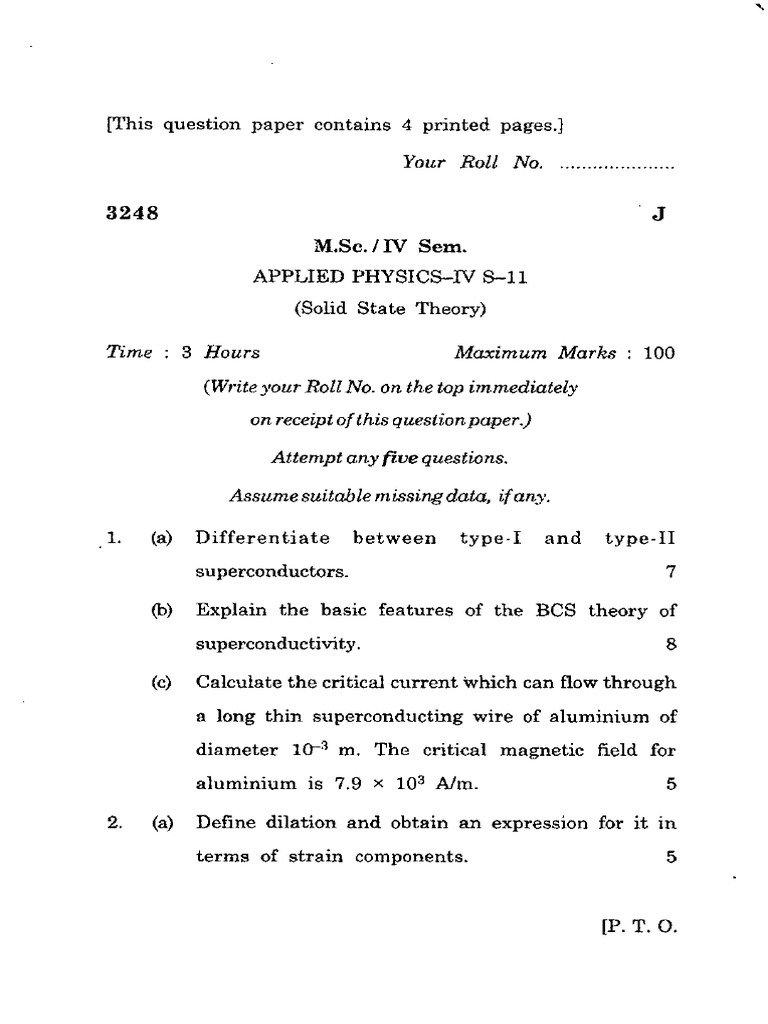 Solid State Theory | PDF