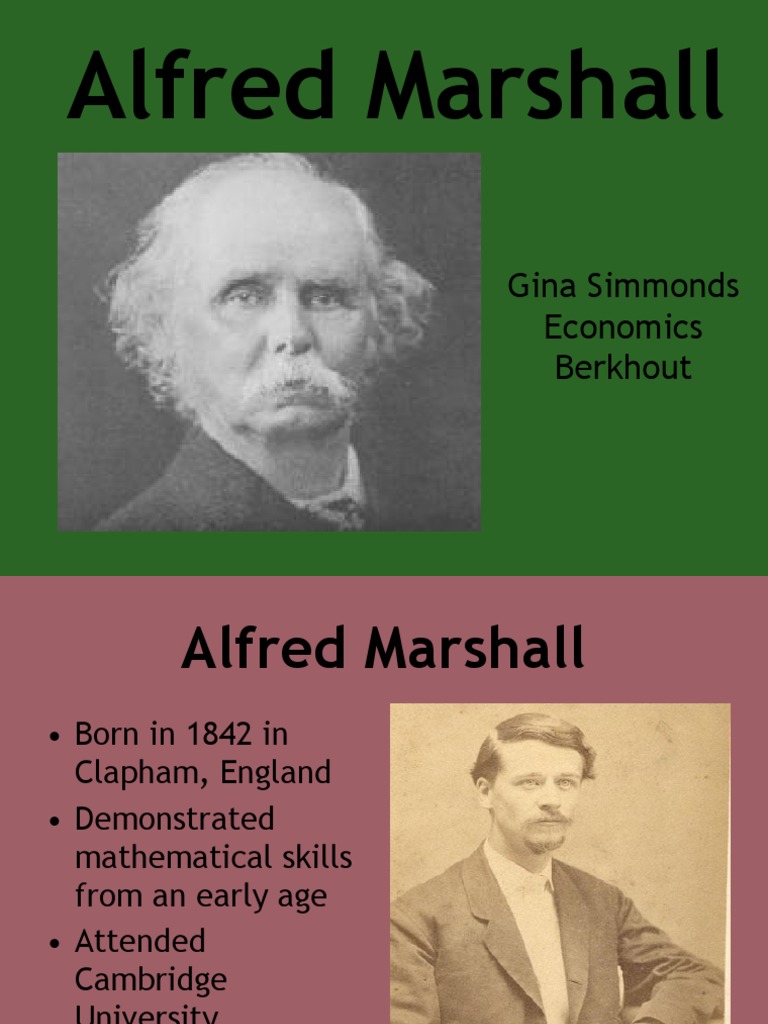 Alfred Marshall: Economics Pioneer | PDF