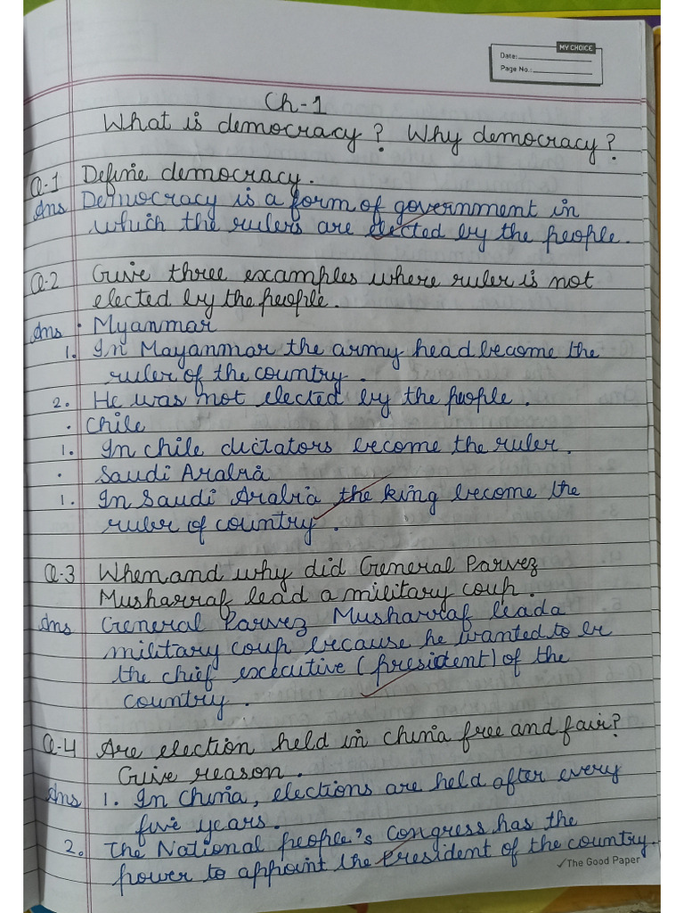 Ch-1 What Is Democracy Why Democracy | PDF