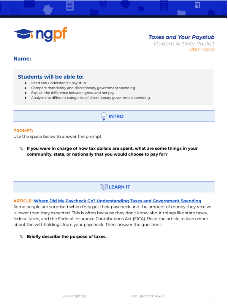 Understanding Taxes and Pay Stubs | PDF | Paycheck | Taxes
