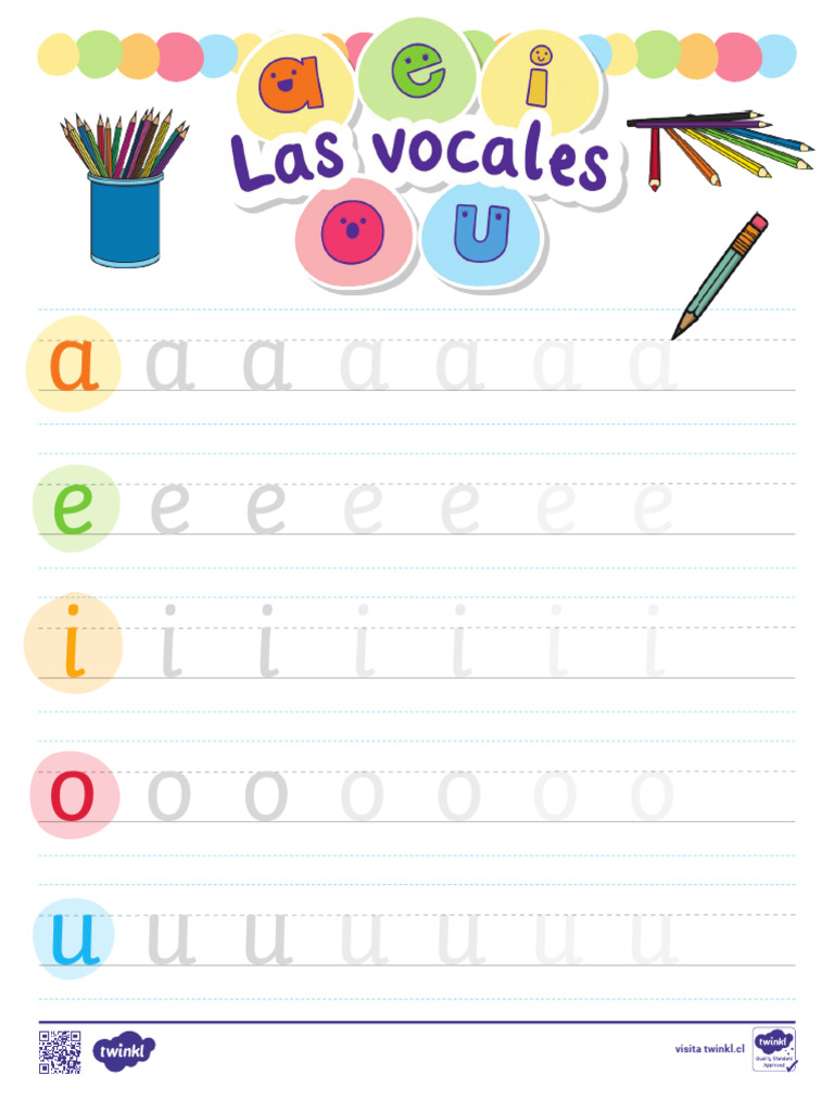 CL L 1707688829 Hoja de Trabajo Grafomotricidad Las Vocales - Ver - 2 | PDF
