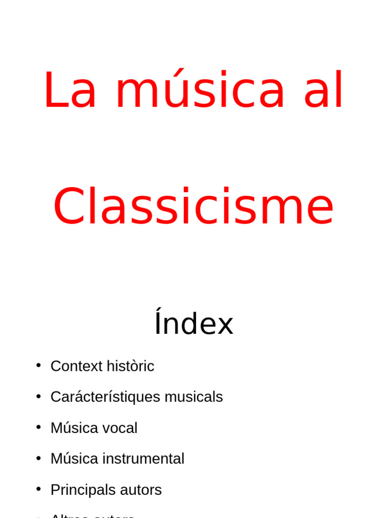 Tema 4 - Classicisme | PDF