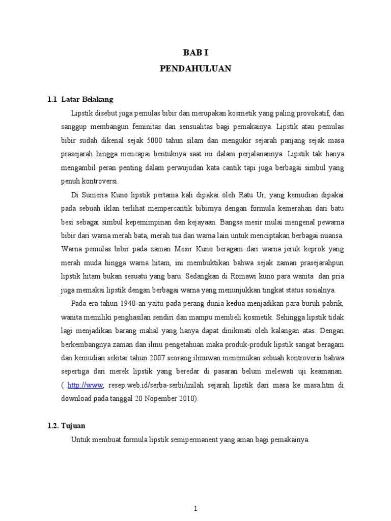Isi Lipstik Semi Permanent | PDF