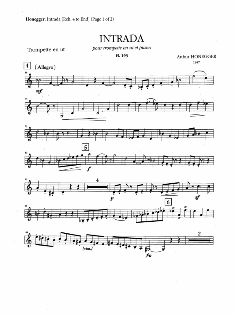 2025 TMC Excerpt Packet - Trumpet | PDF