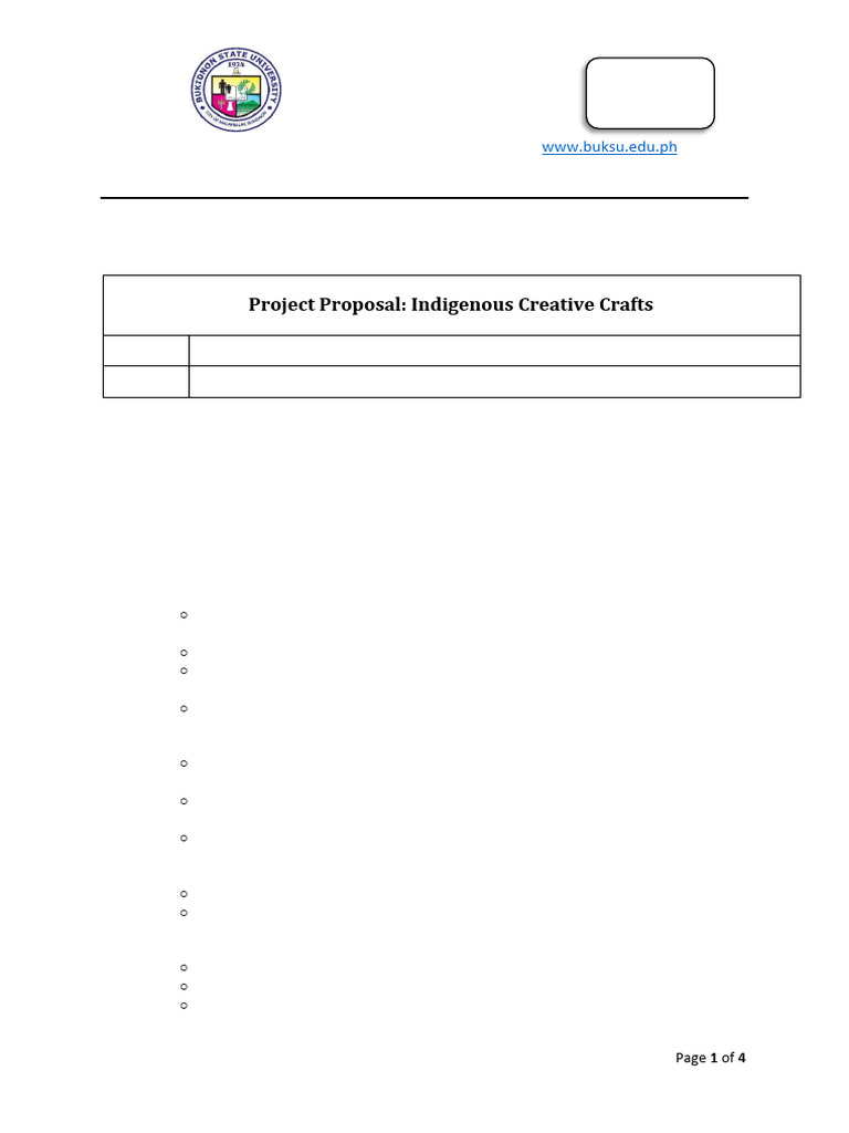 Group Activity. Indigenous Crafts Proposal Paper | PDF