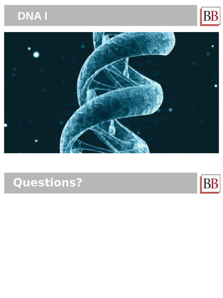 Spring 2025 Lesson 10 DNA I | PDF | Dna Replication | Dna