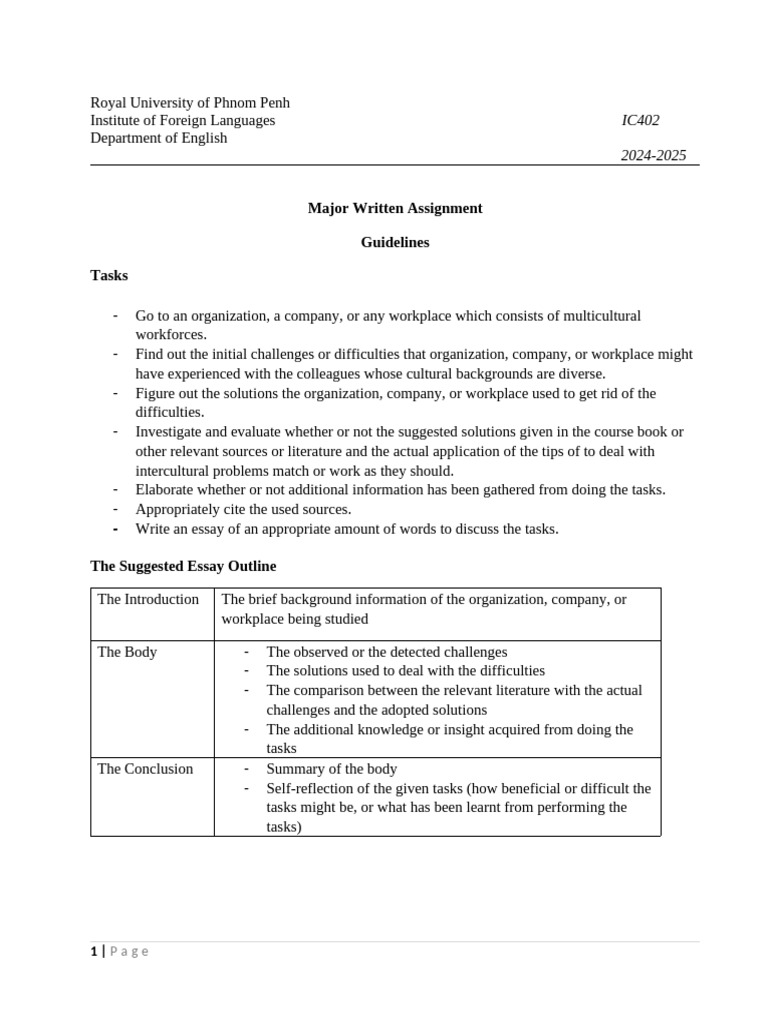 Intercultural Challenges in Workplaces | PDF | Essays | Citation