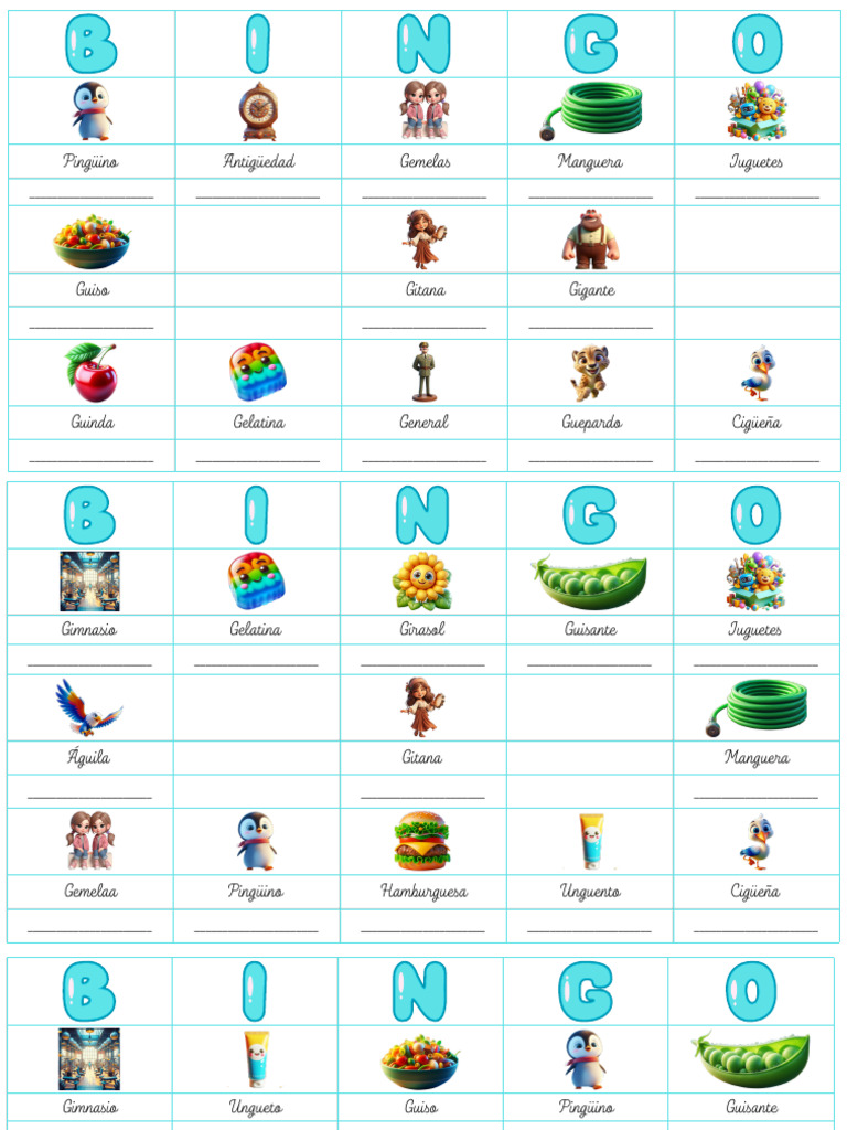 Bingo Ge, Gi, Gue, Gui, Güi, Güe | PDF