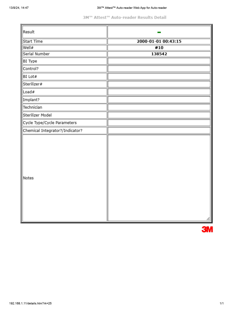 3M™ Attest™ Auto-Reader Web App For Auto-Reader 1 | PDF