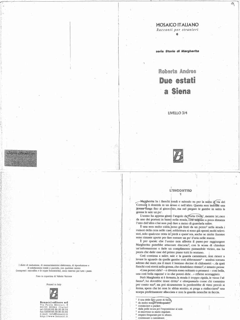 B1 - Due Estati A Siena | PDF