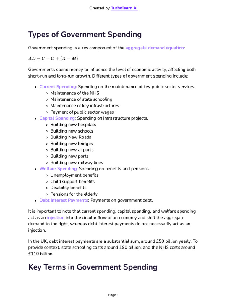 Government Spending and Economic Impact | PDF | Government Budget ...