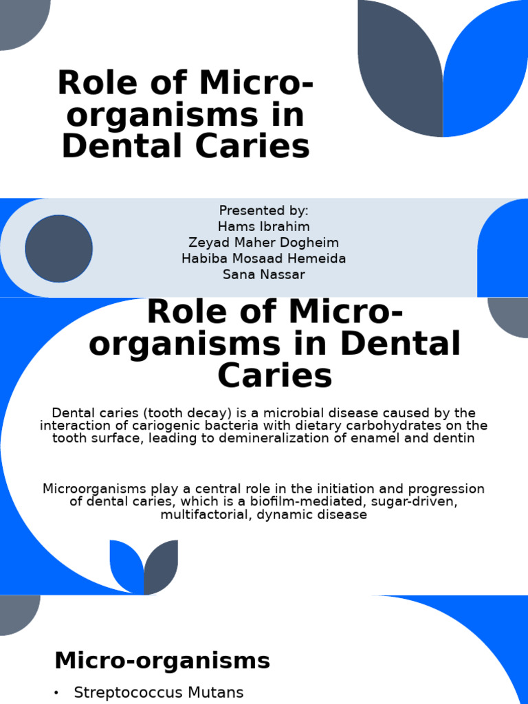 Role of Micro-Organisms in Dental Caries | PDF | Biofilm | Dentistry