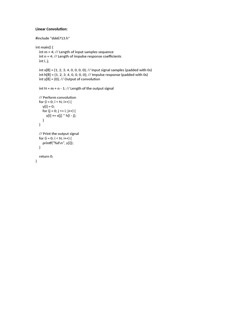 New Code Linear Convolution (1) | PDF