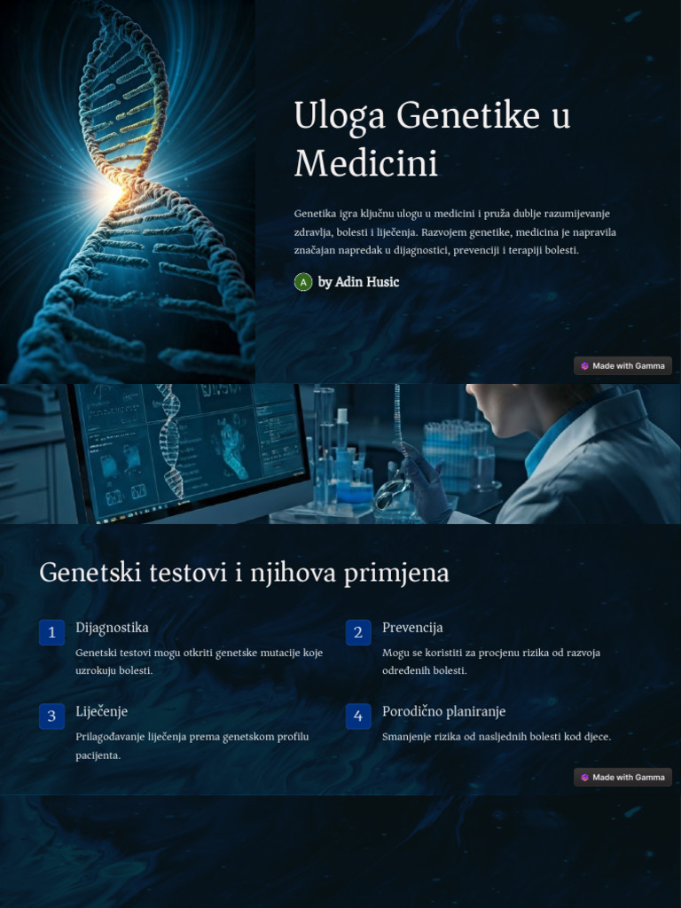 Uloga Genetike U Medicini | PDF