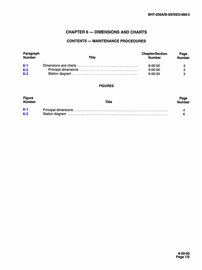 BHT 206A/B Series Dimensions & Charts | PDF | Aircraft Configurations ...