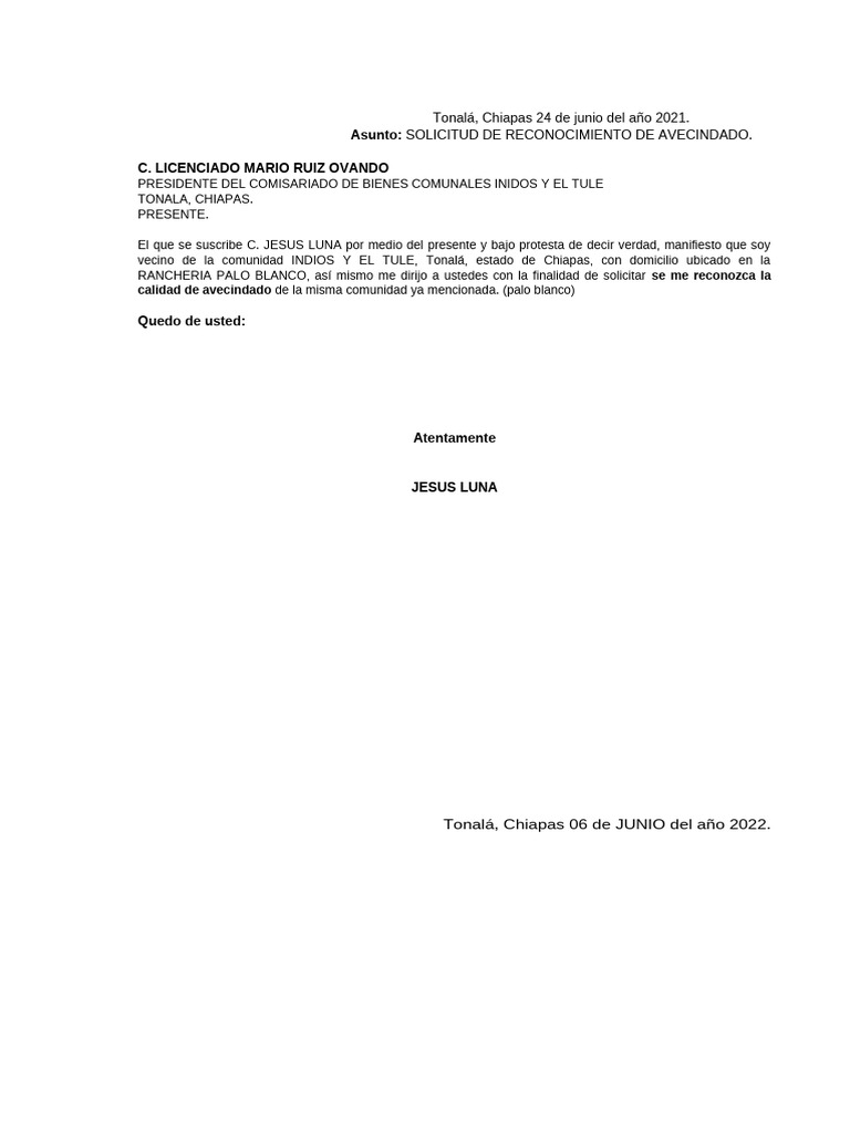 Solicitud De Avecindado Lili Pdf 9954