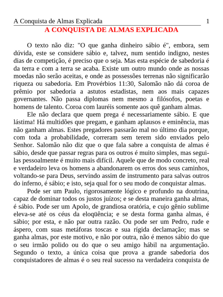 Sabedoria na Conquista de Almas | PDF | Sabedoria | Amor