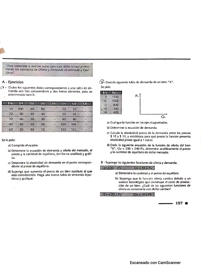 Enunciados Ejercicios de Mercado | PDF