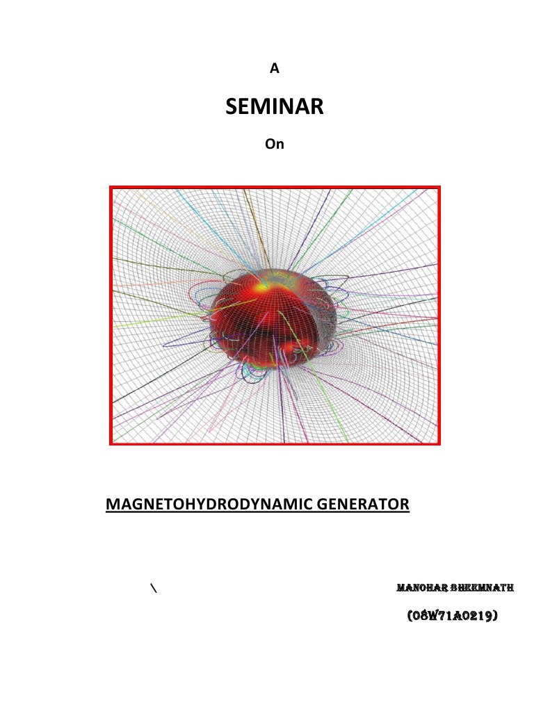 MHD Generators: An Engineering Seminar | PDF | Magnetohydrodynamics ...