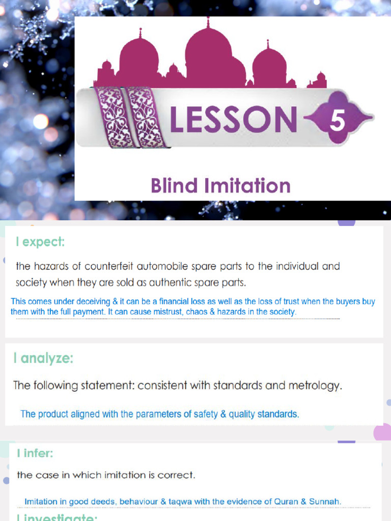 Blind Imitation Notes | PDF