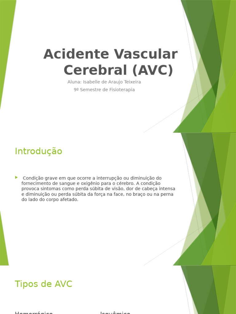 Acidente Vascular Cerebral (AVC) | PDF | AVC | Doenças e distúrbios