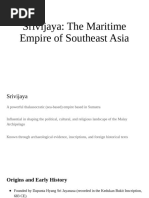 Ancient Srivijaya Civilization Overview | PDF | Asia | Religion And Belief