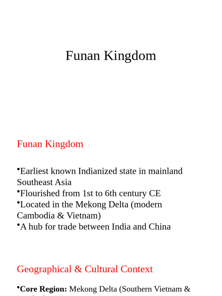 Overview of the Funan Kingdom History | PDF | Angkor | Khmer People