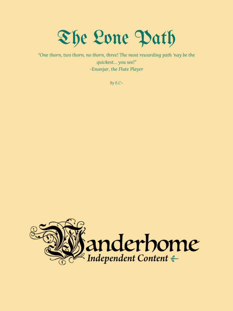 Wanderhome Supplement - The Lone Path | PDF