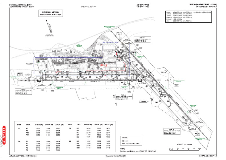 LOWW - Ground - Aerodrome Overview - 28112024 | PDF