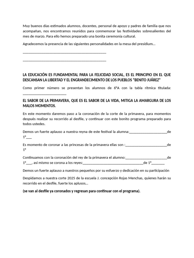 Programa de Primavera 2025 | PDF