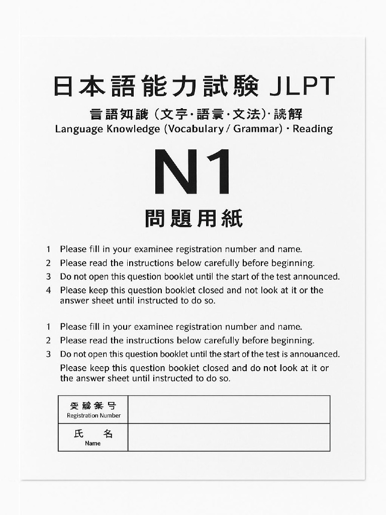 N1 Cover Pic Mock Test | PDF