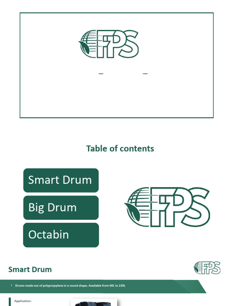 Smart Drum Big Drum - Introduction | PDF | Pallet | Liquids