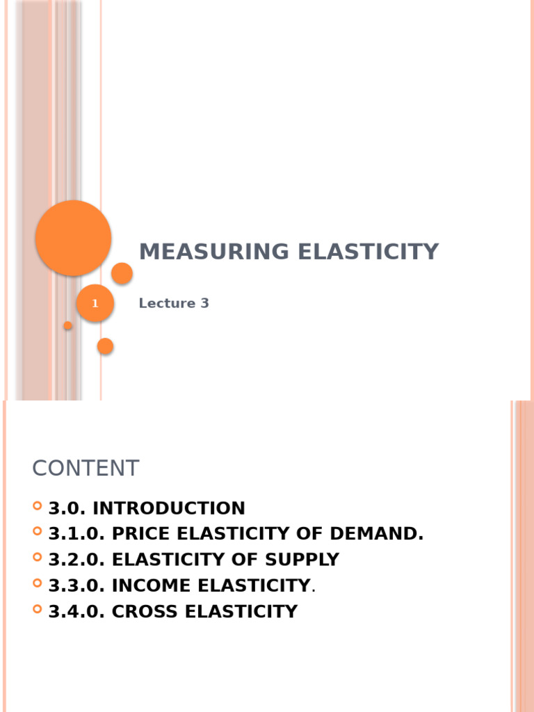 Chapter Three-Measuring Elasticity | PDF | Elasticity (Economics) | Demand