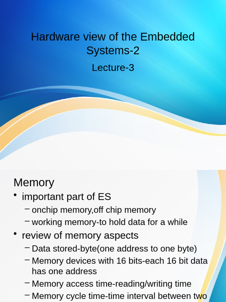 Hardware View of The Embedded Systems-2 | PDF | Flash Memory | Read ...