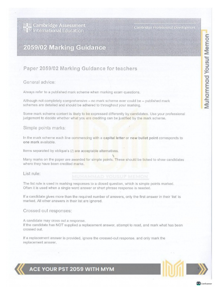 Marking Guidance + Scripts of Geography-00001 | PDF