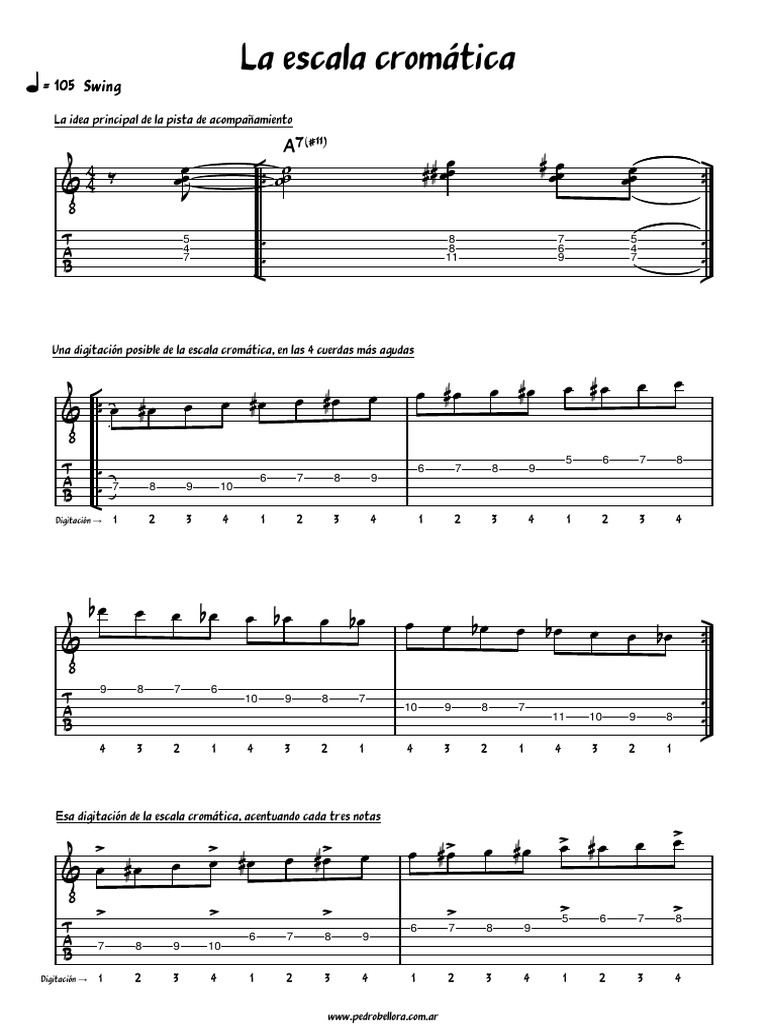 Escala cromatica | PDF | Musicología | Composiciones Musicales