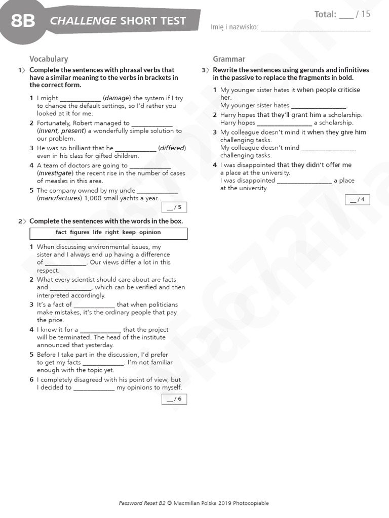 Password Reset B2 CST 8c | PDF | Linguistic Typology | Linguistic ...