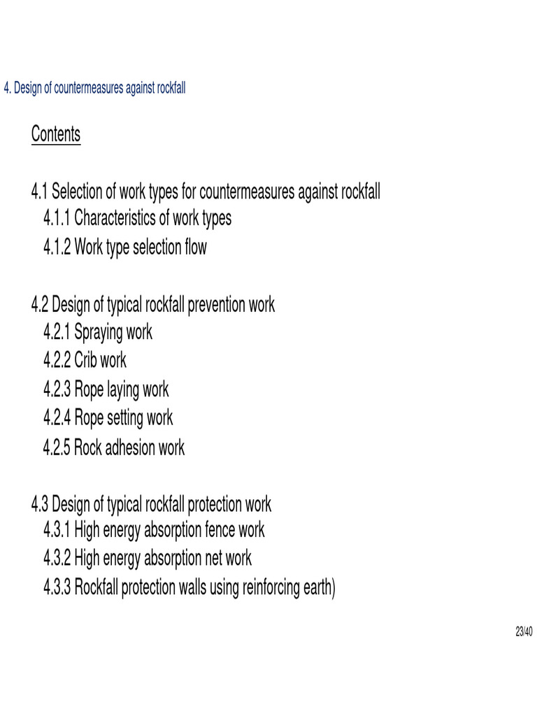 Rockfall Prevention and Protection Methods | PDF | Slope | Soil