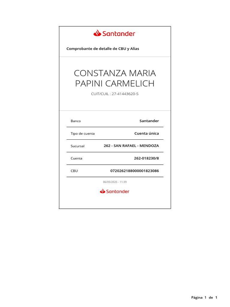Comprobante Cbuy Alias | PDF